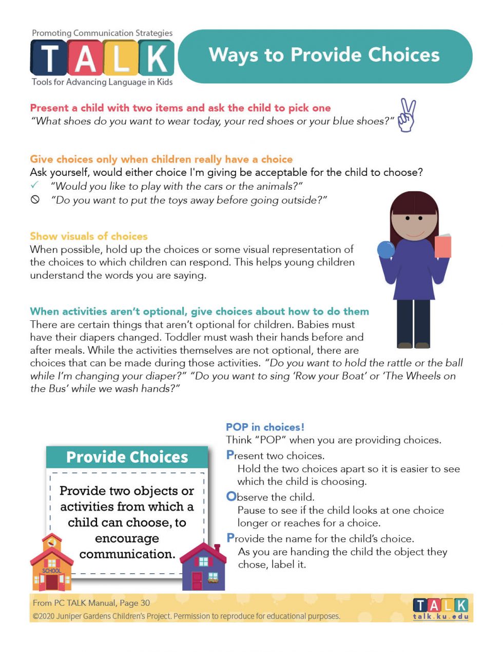 Handout: Ways to Provide Choices - TALK